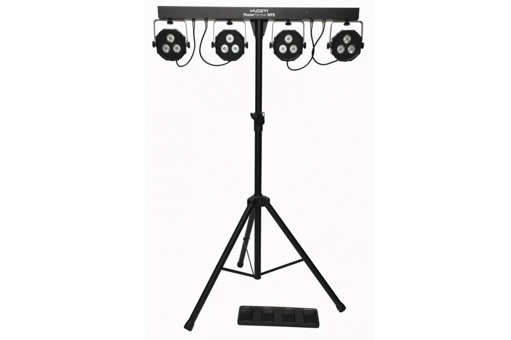 Kam Power Party Bar WFS Lights - inc lights, stand, footswitch & bag ...
